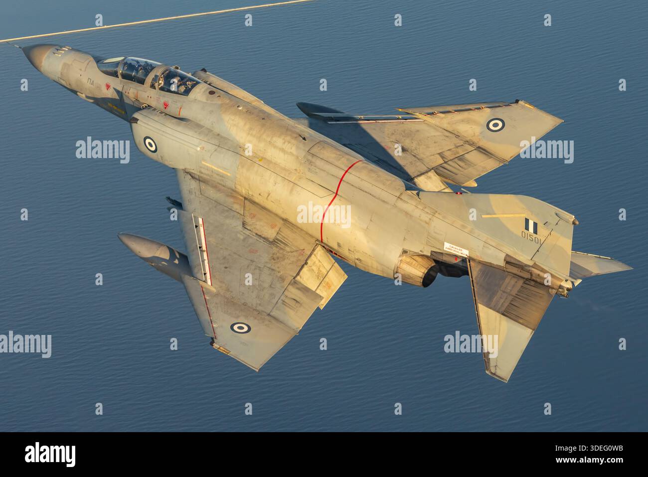 This air to air photograph shows a Hellenic Air Force McDonnell Douglas ...