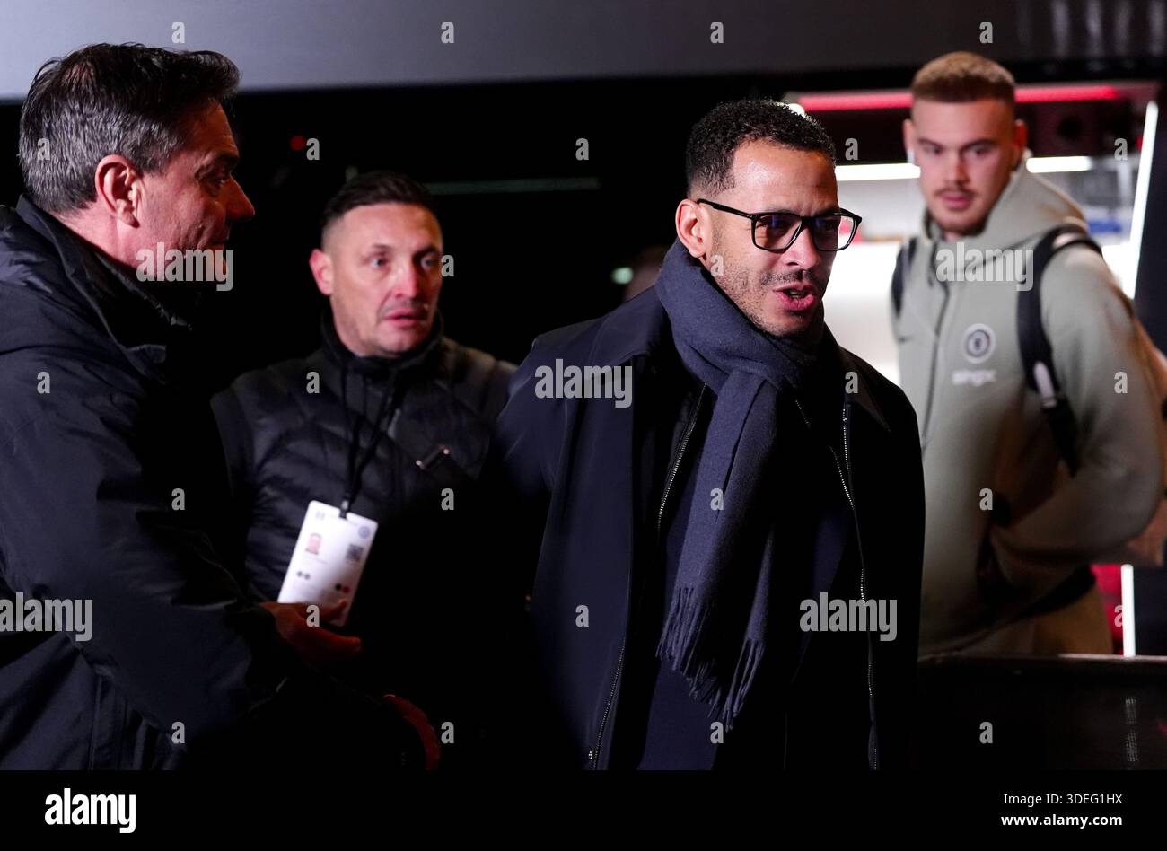New Chelsea manager Liam Rosenior arriving before the Premier League ...