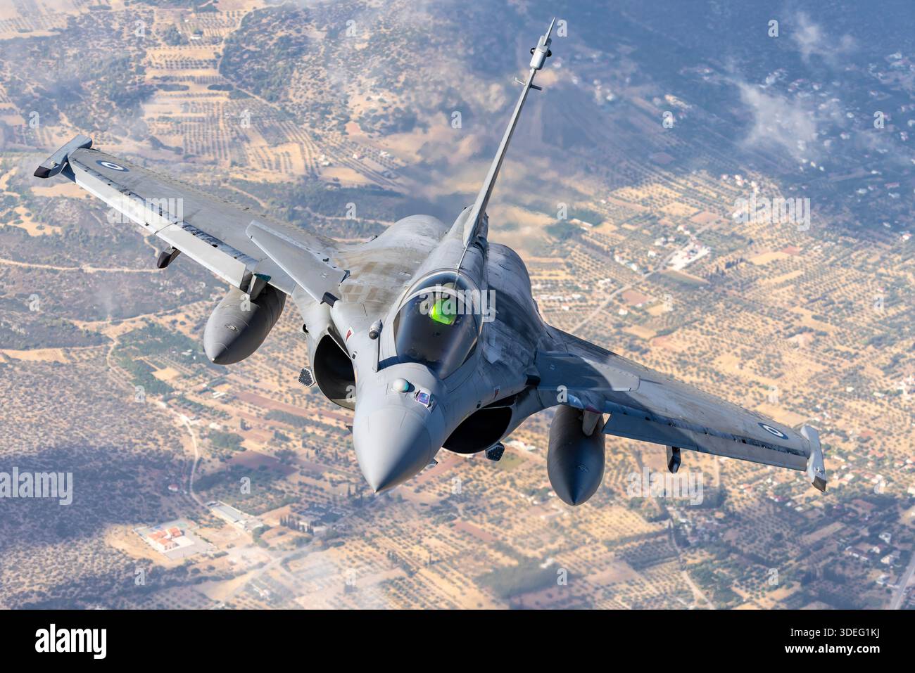 Air-to-air image of a Hellenic Air Force Dassault Rafale EG in flight ...