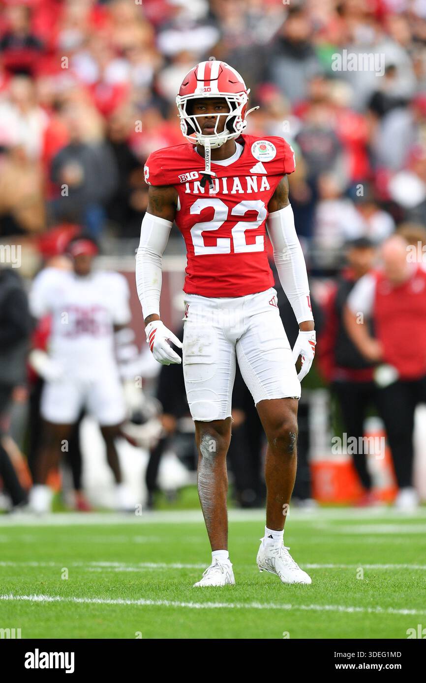 PASADENA, CA - JANUARY 01: DB Jamari Sharpe #22 of the Indiana Hoosiers ...