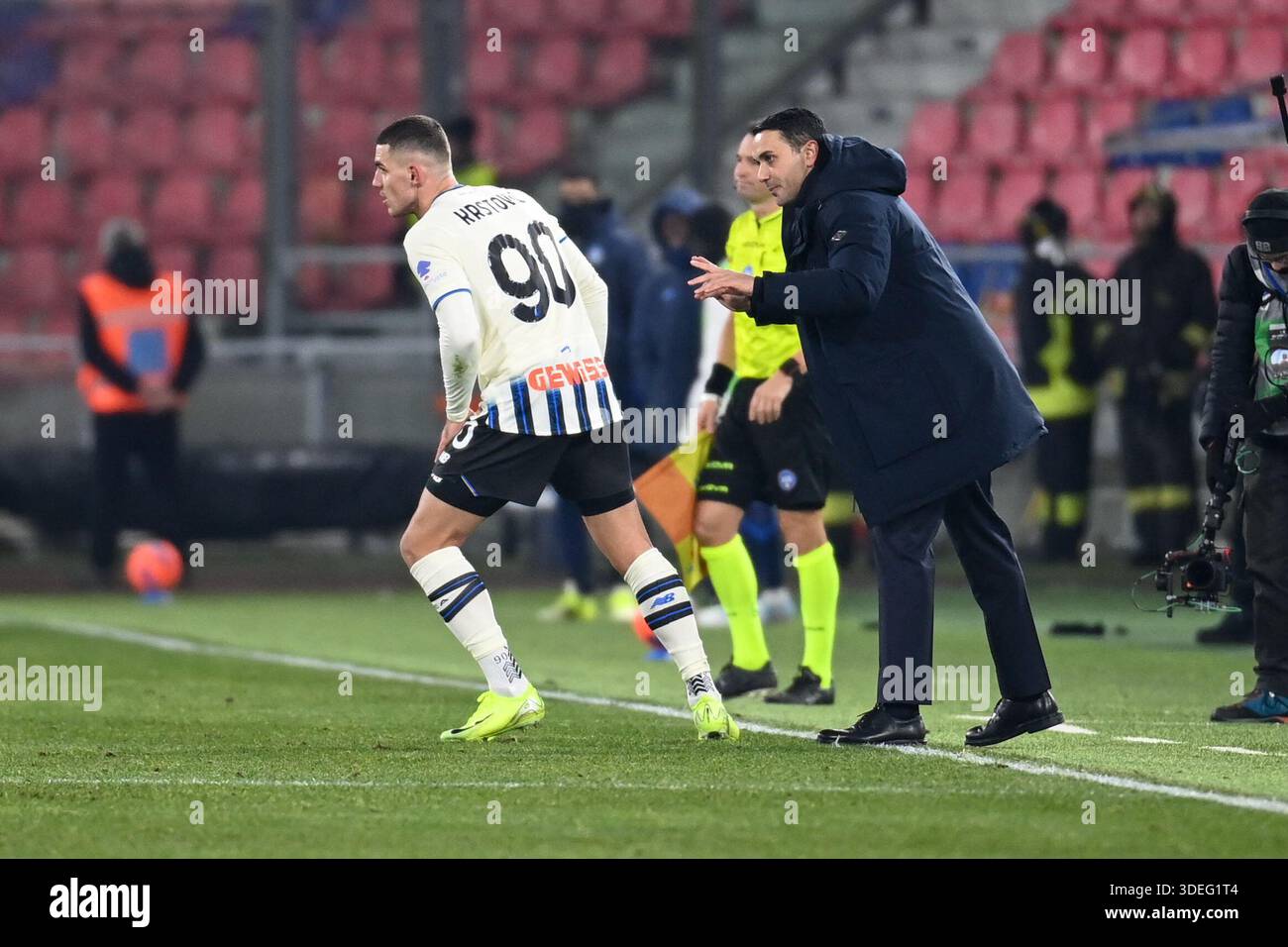 Krstovic Nikola (Atalanta Bc) celebrated by Raffaele Palladino ...
