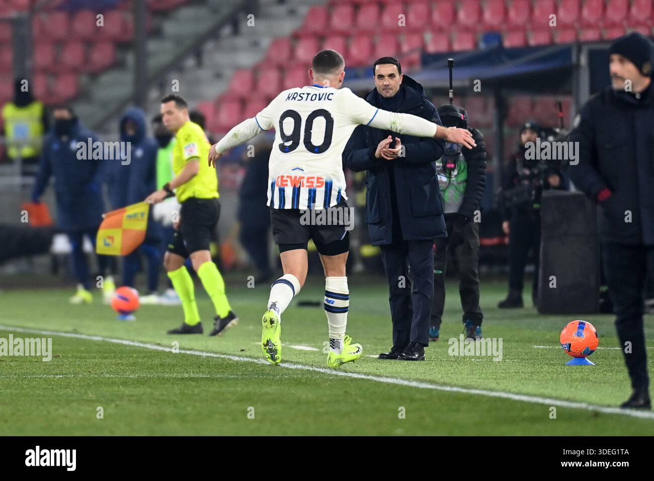 Krstovic Nikola (Atalanta Bc) celebrating his goal during Bologna FC vs ...