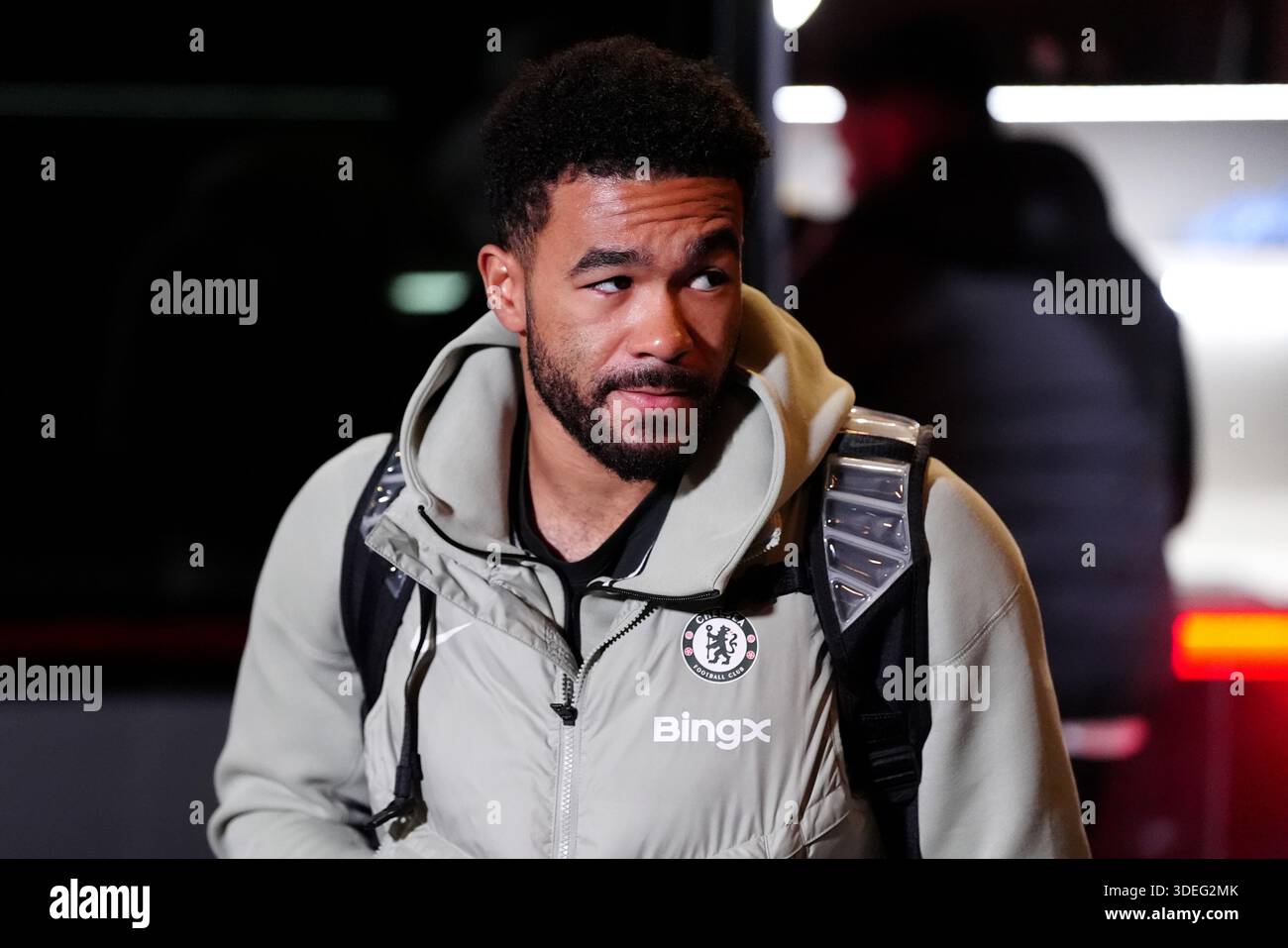 Chelsea's Reece James arriving before the Premier League match at ...