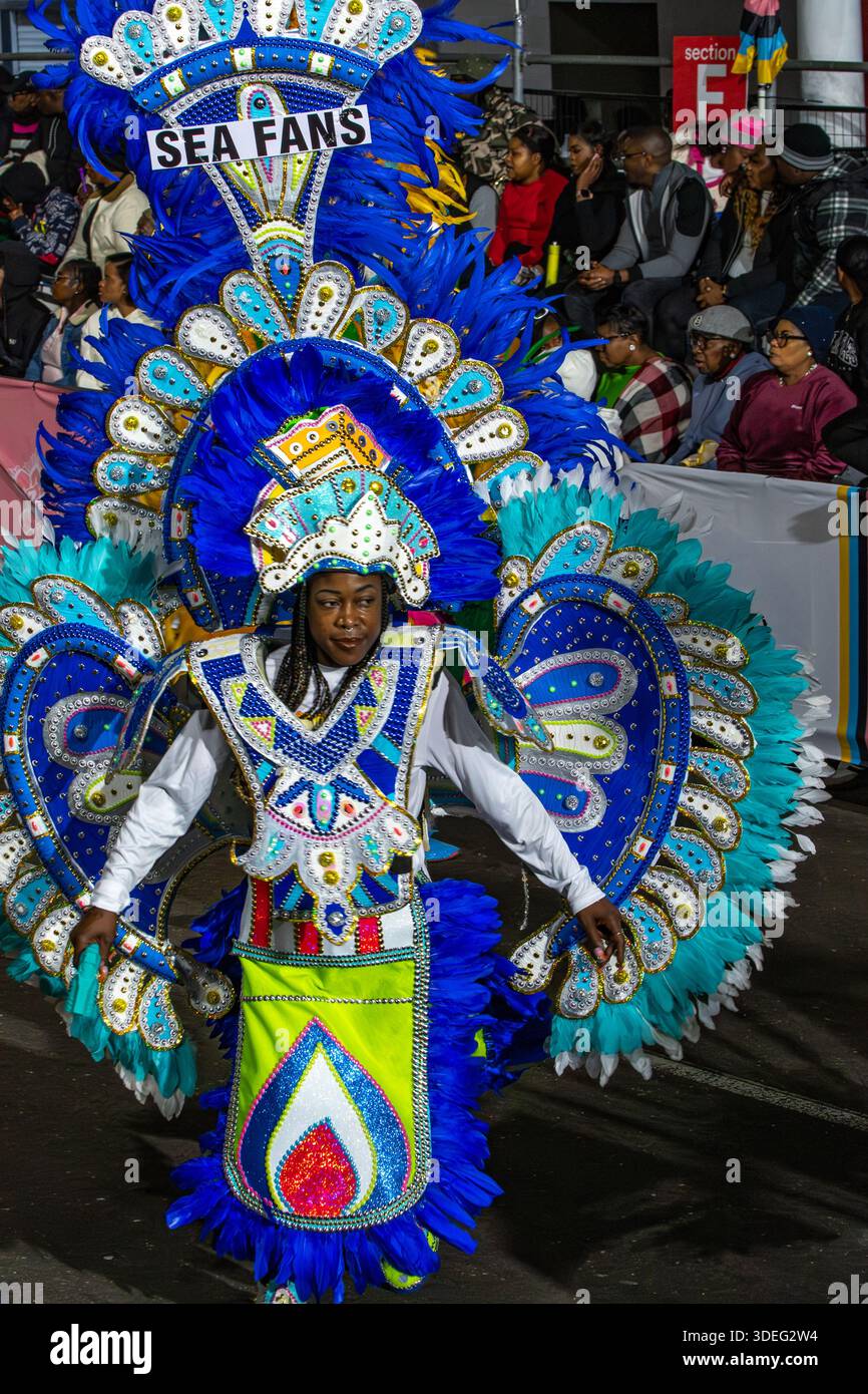 Nassau, Bahamas - 01 January 2026: View of vibrant Junkanoo celebration ...