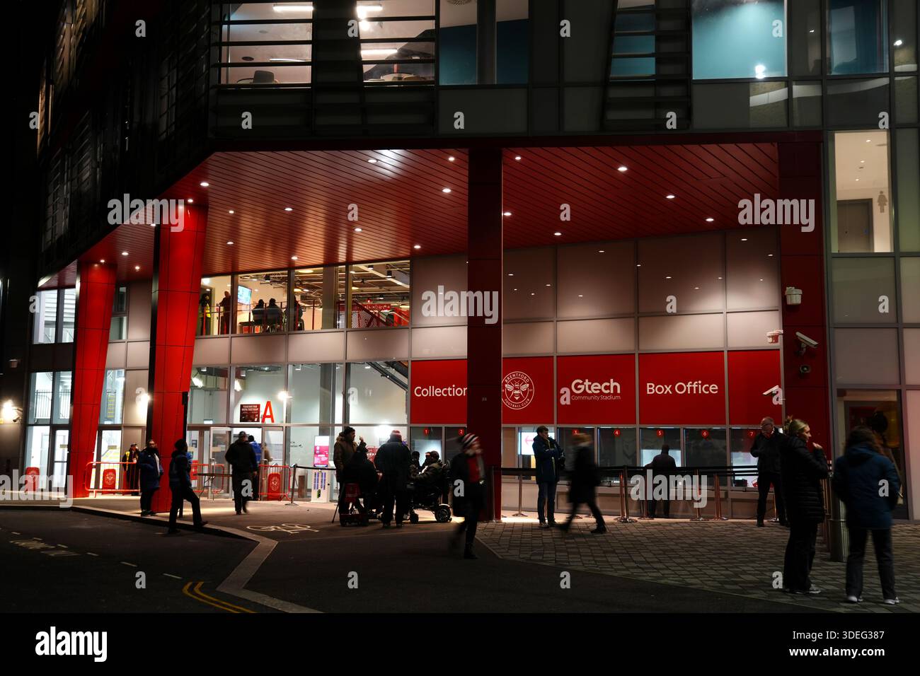 Fans arrive at the box office ahead of the Premier League match at ...