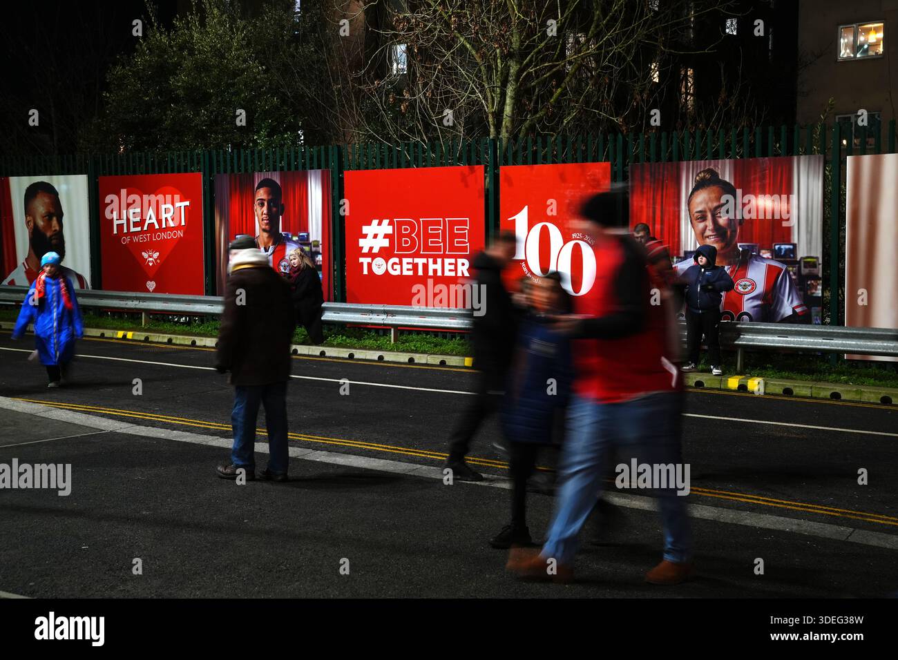 Fans arrive ahead of the Premier League match at Gtech Community ...
