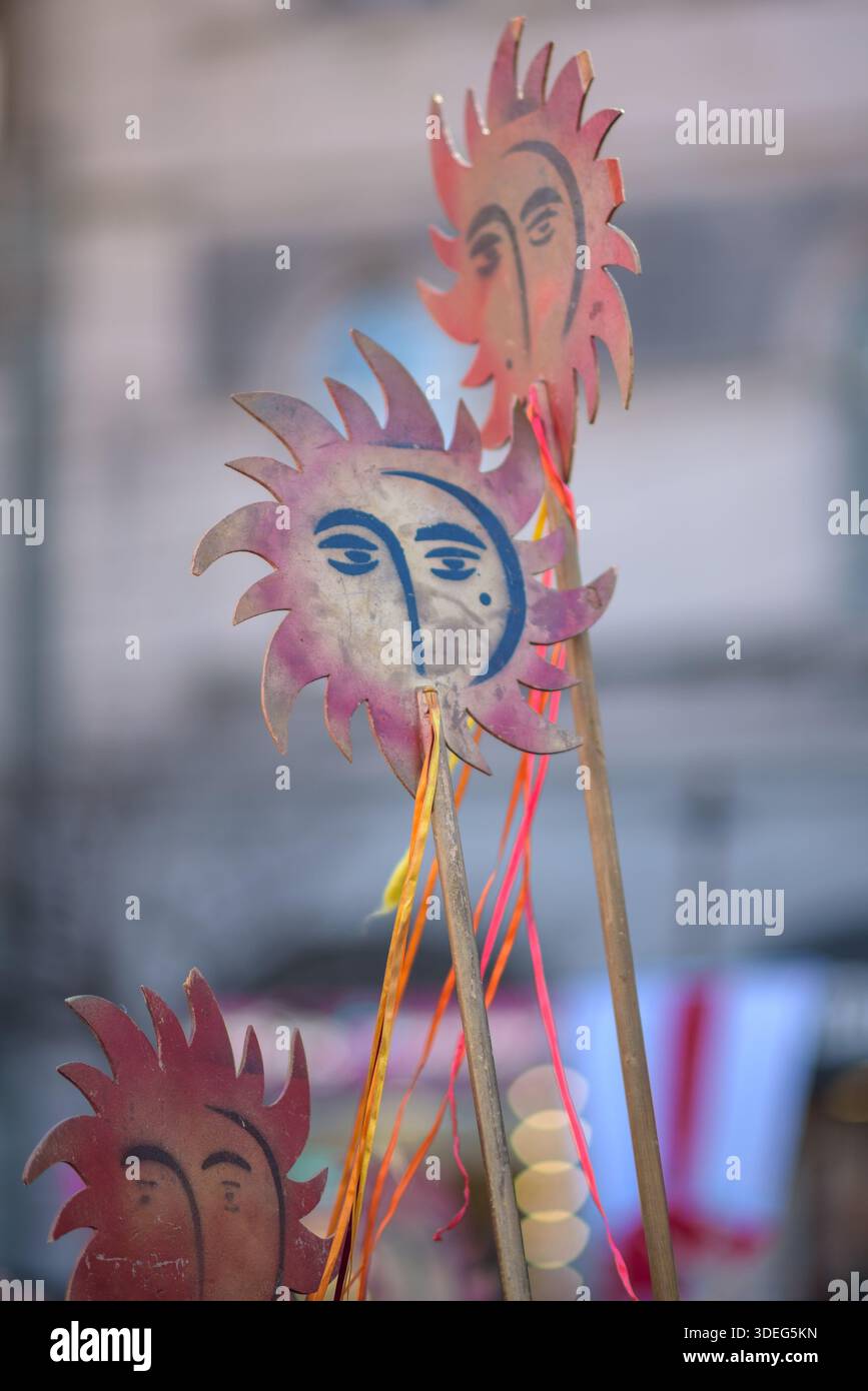 Decorations at traditional Alilo Orthodox Christmas procession ...