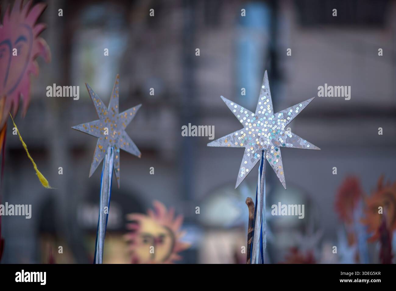 Decorations at traditional Alilo Orthodox Christmas procession ...