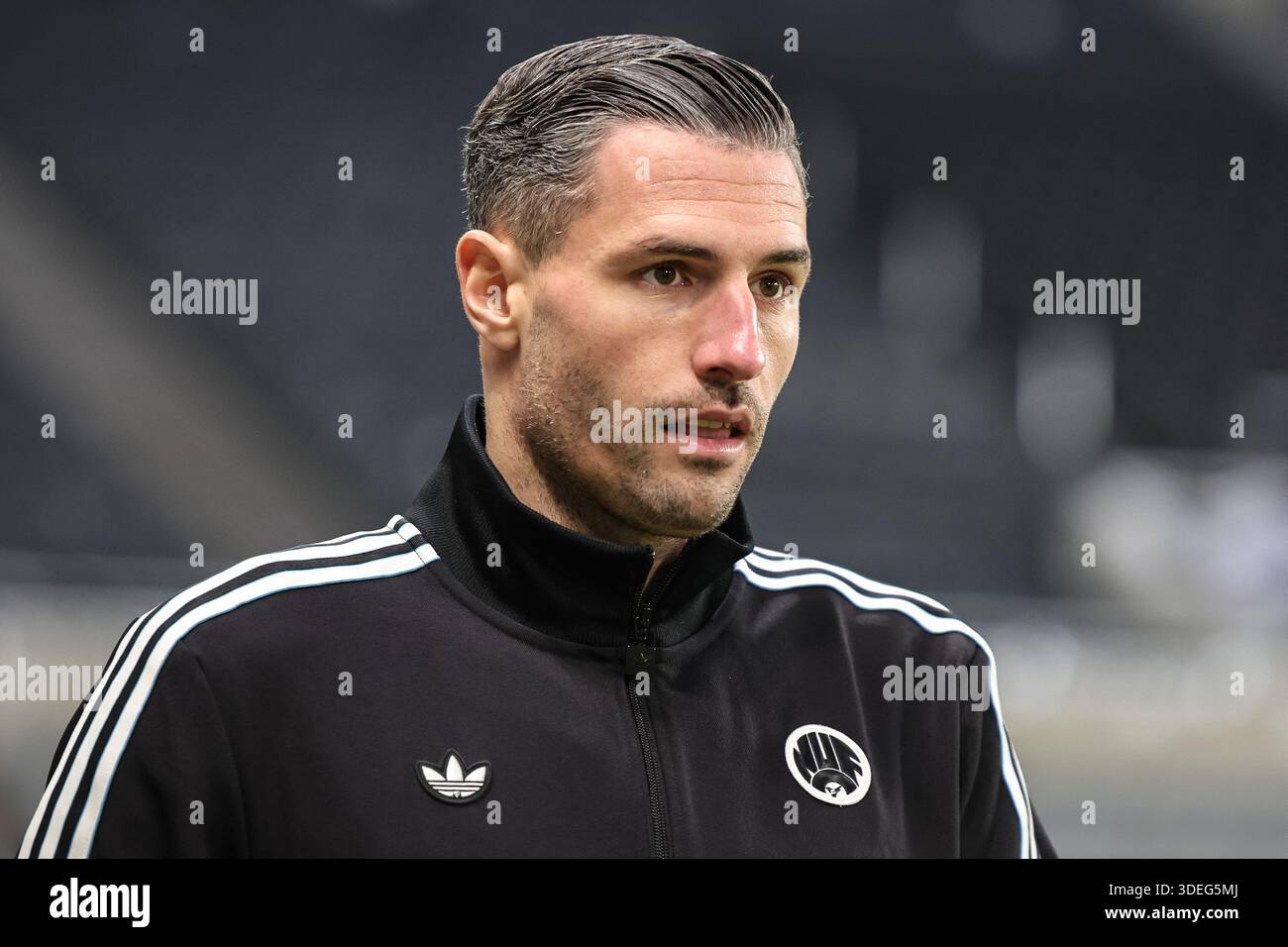 Fabian Schar of Newcastle Untied arrives during the Premier League match Newcastle United vs ...