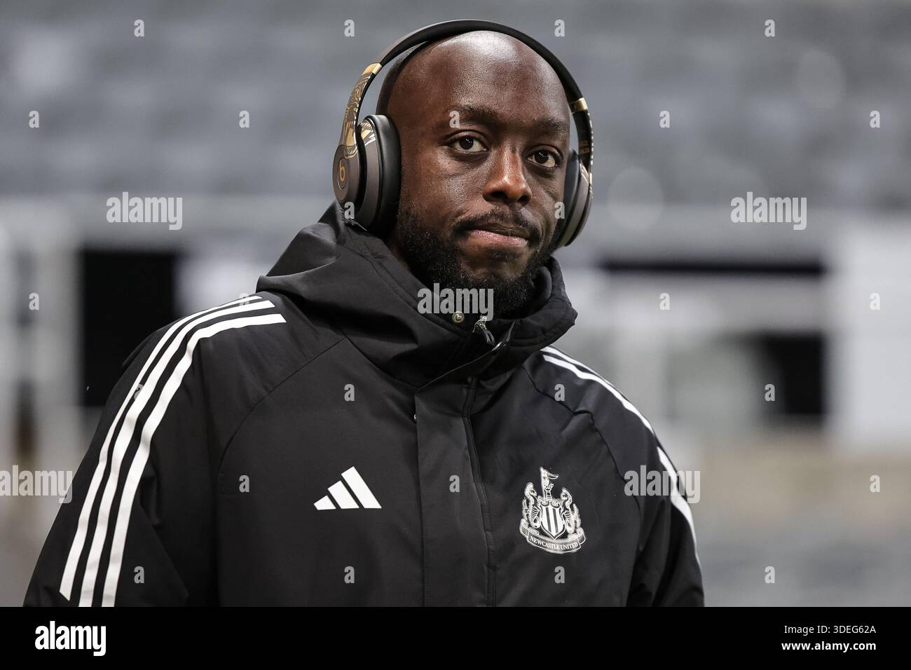 Yoane Wissa of Newcastle United arrives during the Premier League match Newcastle United vs ...