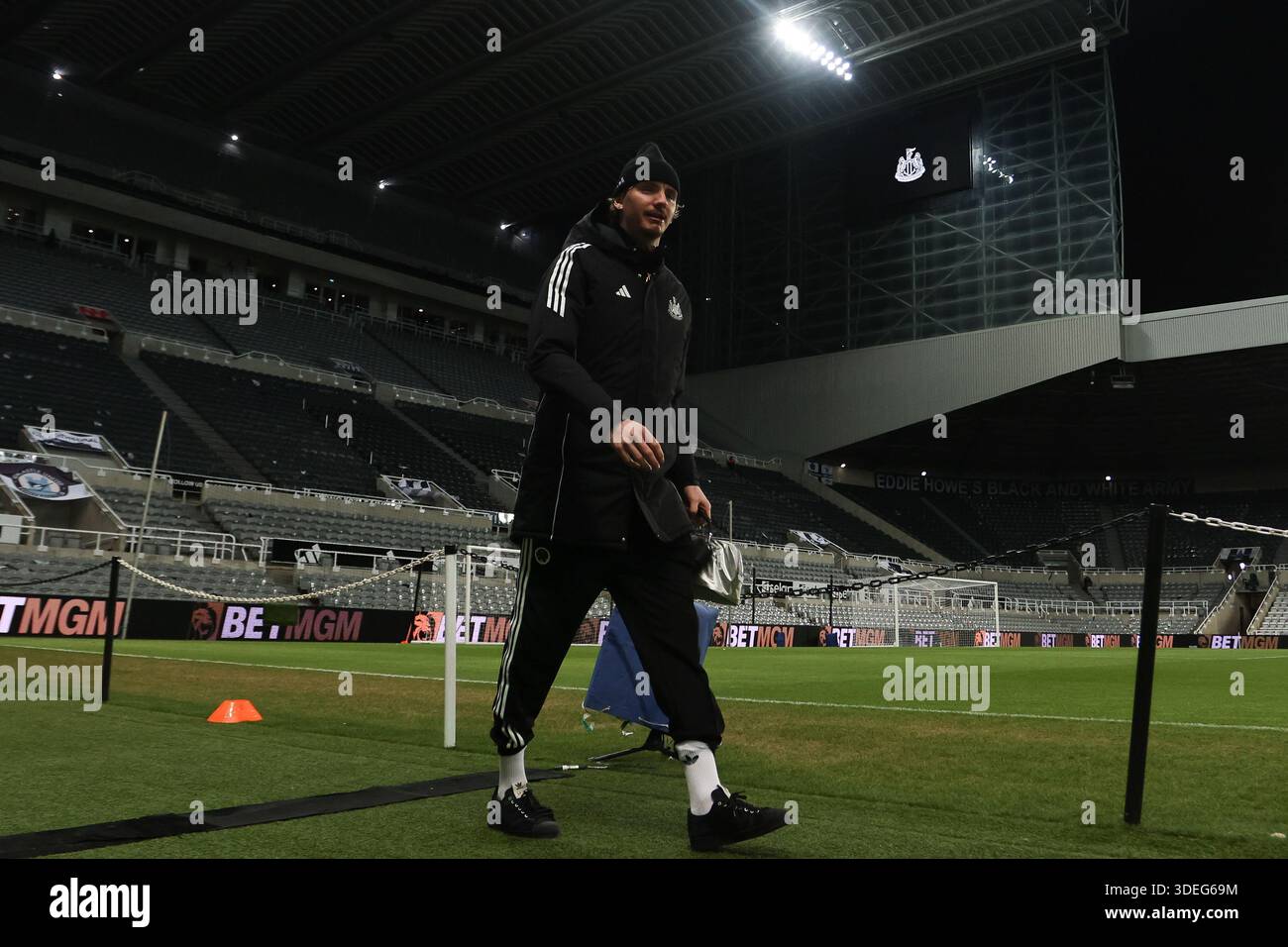 Nick Woltemade Of Newcastle United arrives ahead of kick off during the ...