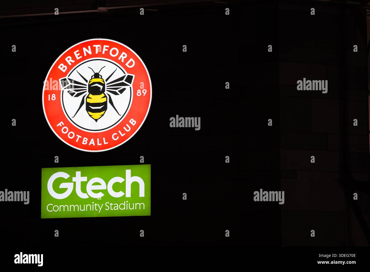 General view outside Gtech Community Stadium before during the Premier ...