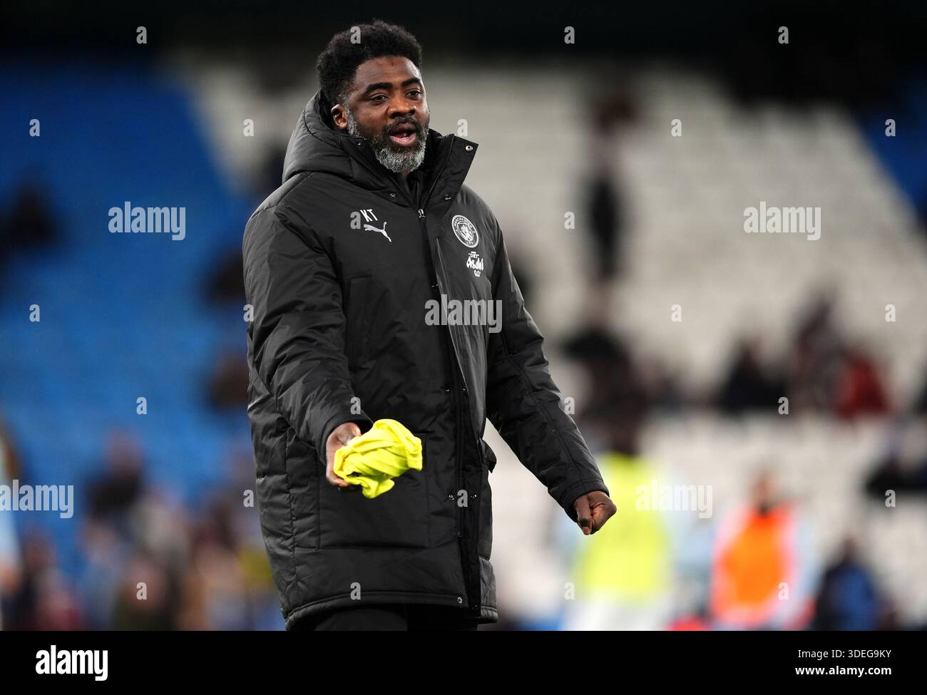 Manchester City assistant manager Kolo Toure ahead of the Premier ...