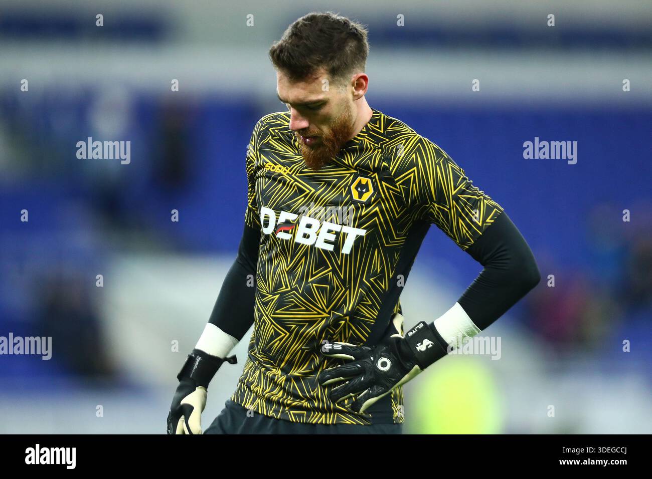 Jose Sa, Goalkeeper of Wolverhampton Wanderers warms up during the ...