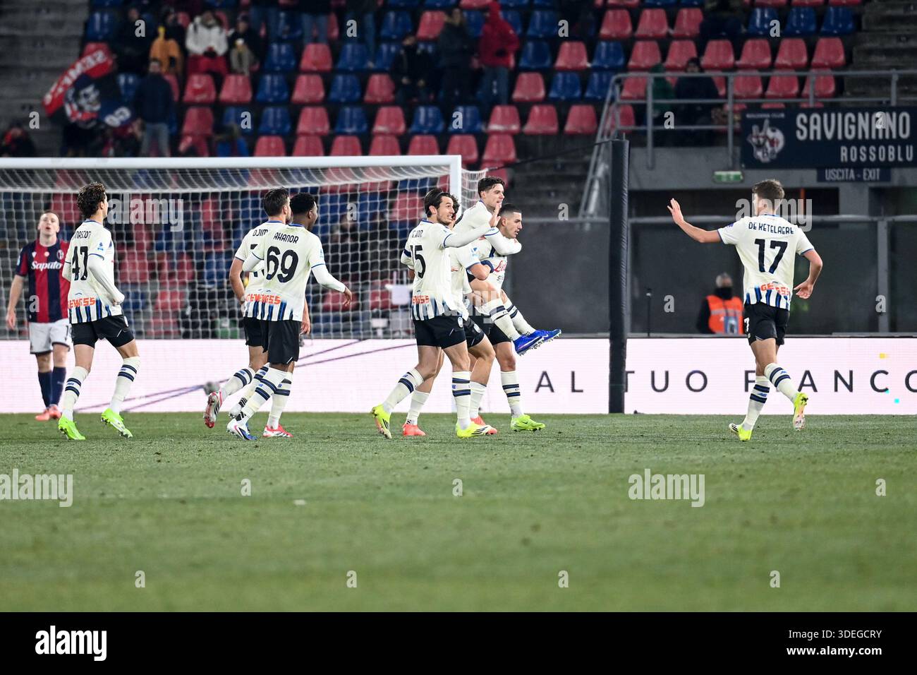 Krstovic Nikola (Atalanta Bc) celebrating his goal during Bologna FC vs ...
