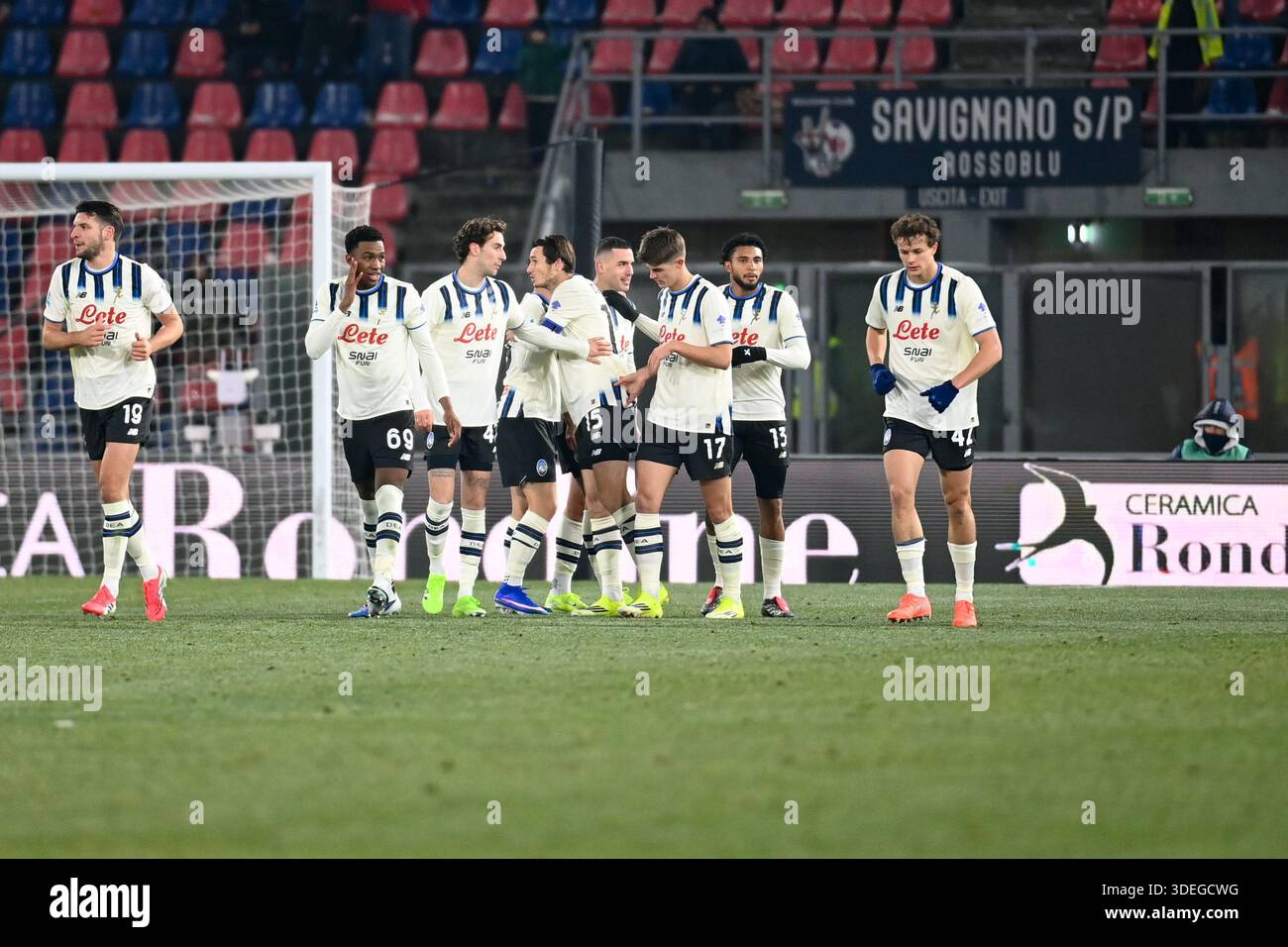 Krstovic Nikola (Atalanta Bc) celebrated by his teammate after his goal ...