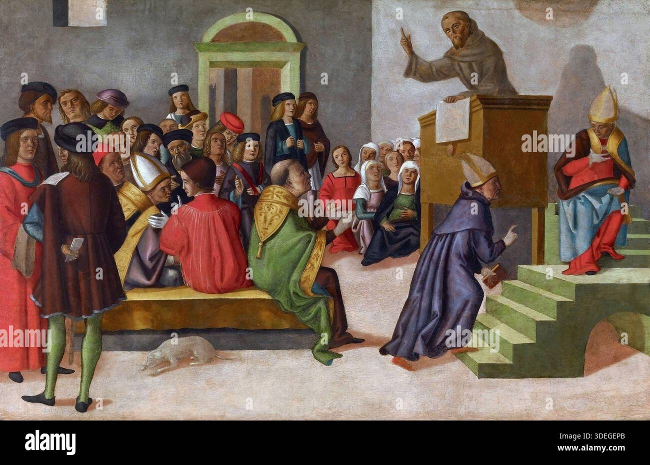 Painting of a Franciscan Monk Preaching in 1525 by the school of the ...