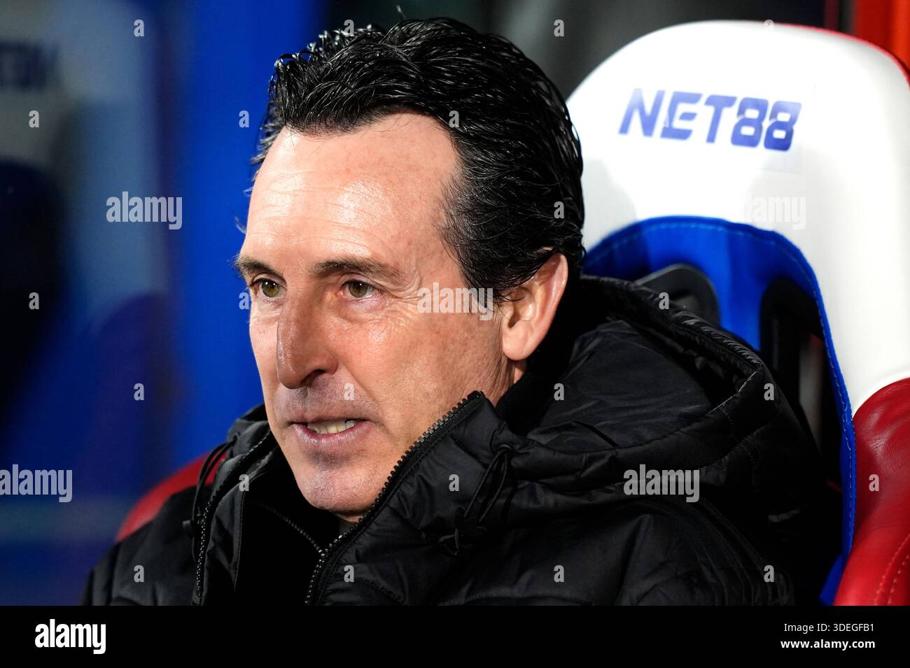 Aston Villa manager Unai Emery before the Premier League match at ...