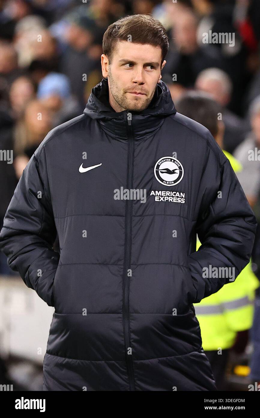Brighton and Hove Albion manager Fabian Hurzeler during the Manchester ...
