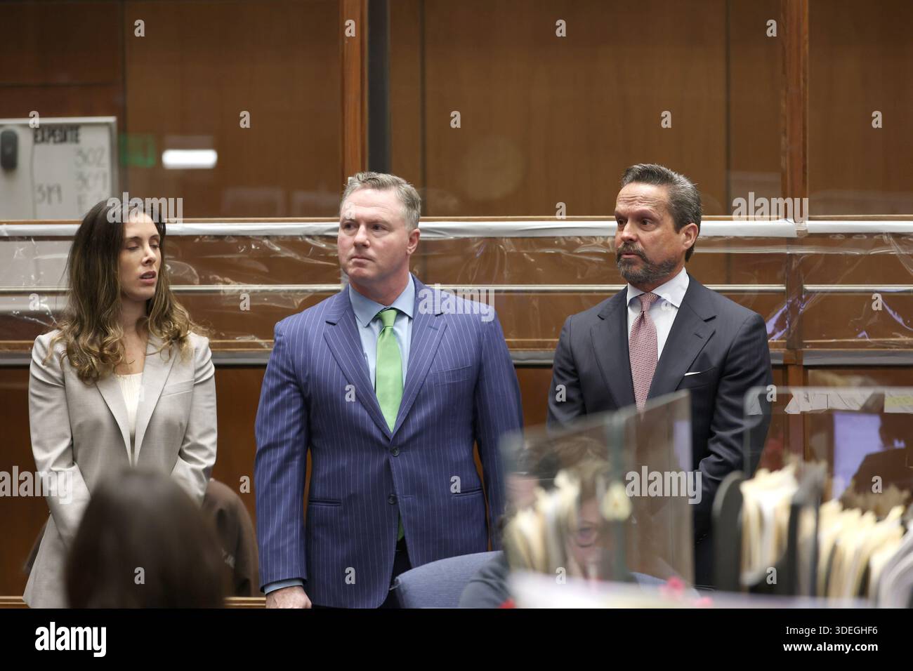 LOS ANGELES, CALIF. - JANUARY 7, 2026: Attorney Alan Jackson, right ...