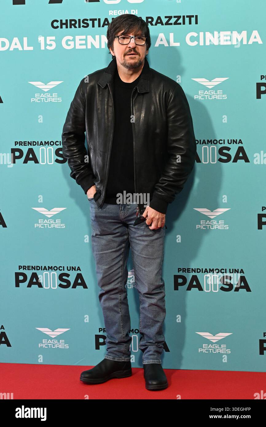 Ricky Memphis during the Photocall Film Prendiamoci una pausa. Rome ...