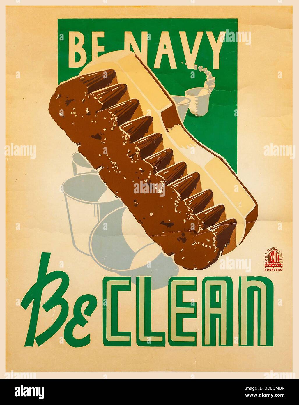 Navy Posters (U.S. Navy, 1930s). Recruitment poster - Be cleanl - U.S ...