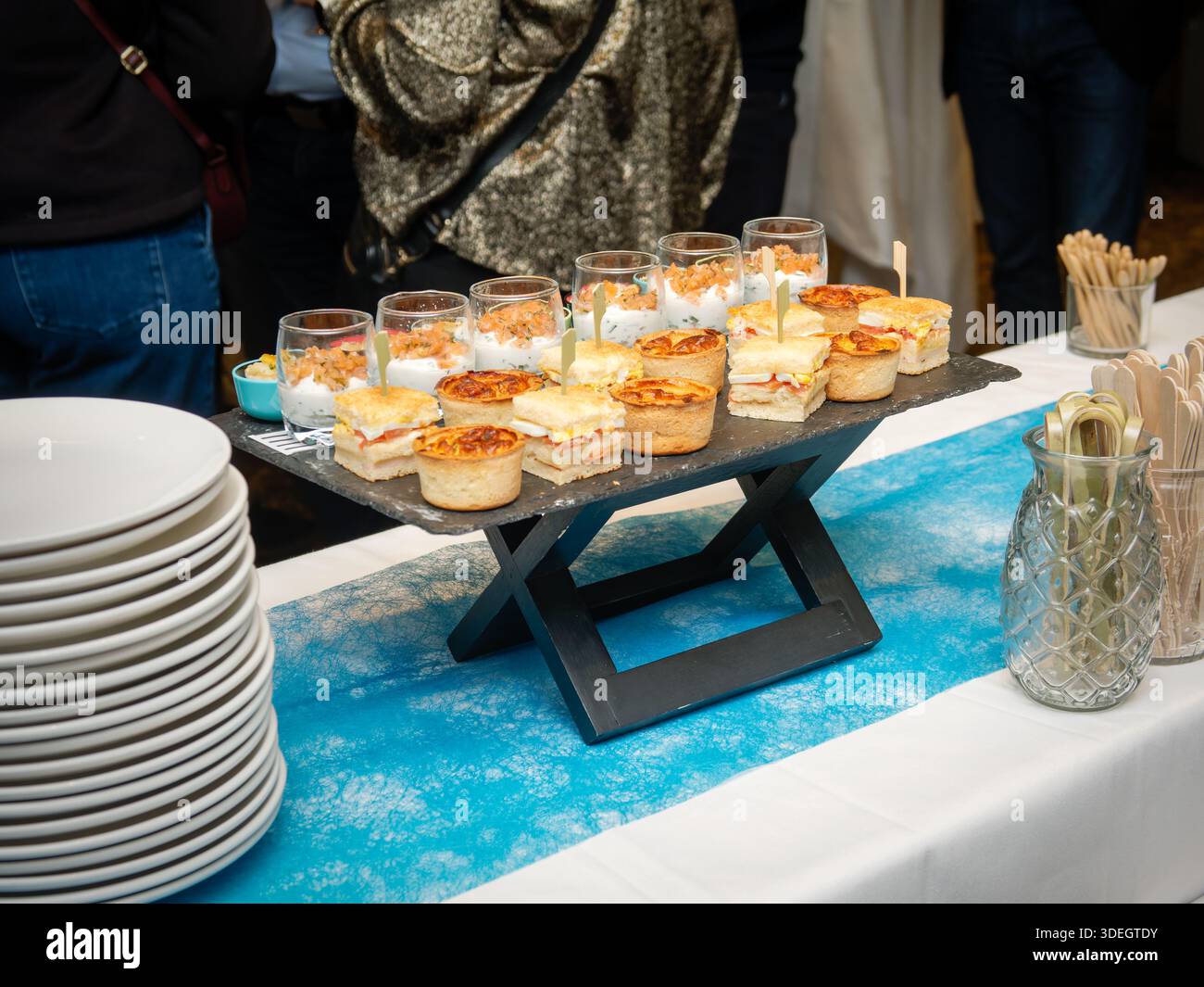 Quiches display savory pastry hi-res stock photography and images - Alamy
