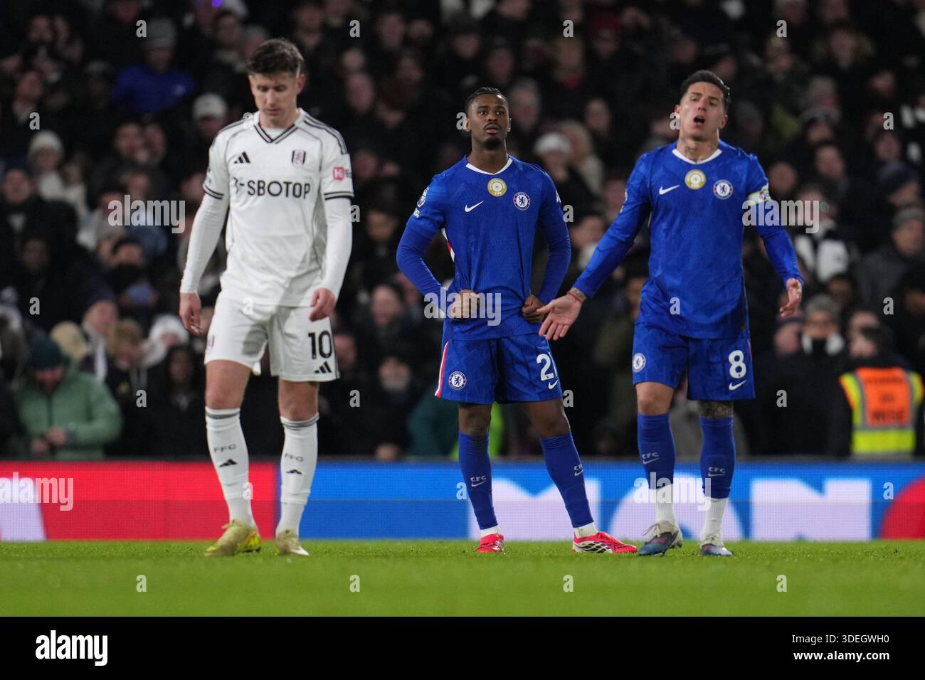 Jorrel Hato of Chelsea looks on after they concede first goal during ...