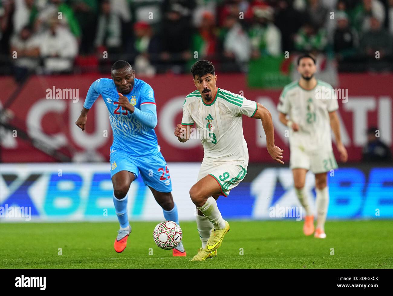 January 06 2026: Edo Kayembe Kayembe of Congo DR and Baghdad Bounedjah ...