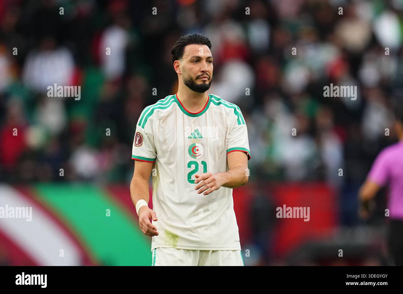 January 06 2026: Amir Selmane Rami Bensbaini of Algeria looks on during ...