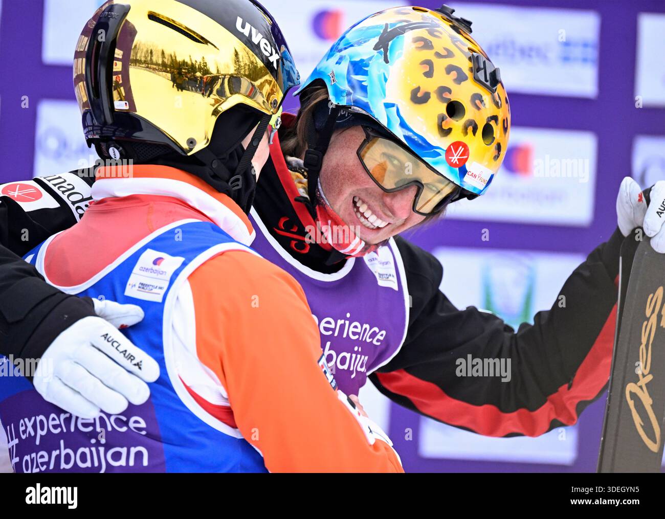 Team Canada Miha Fontaine celebrates his fourth place finish with Qi ...