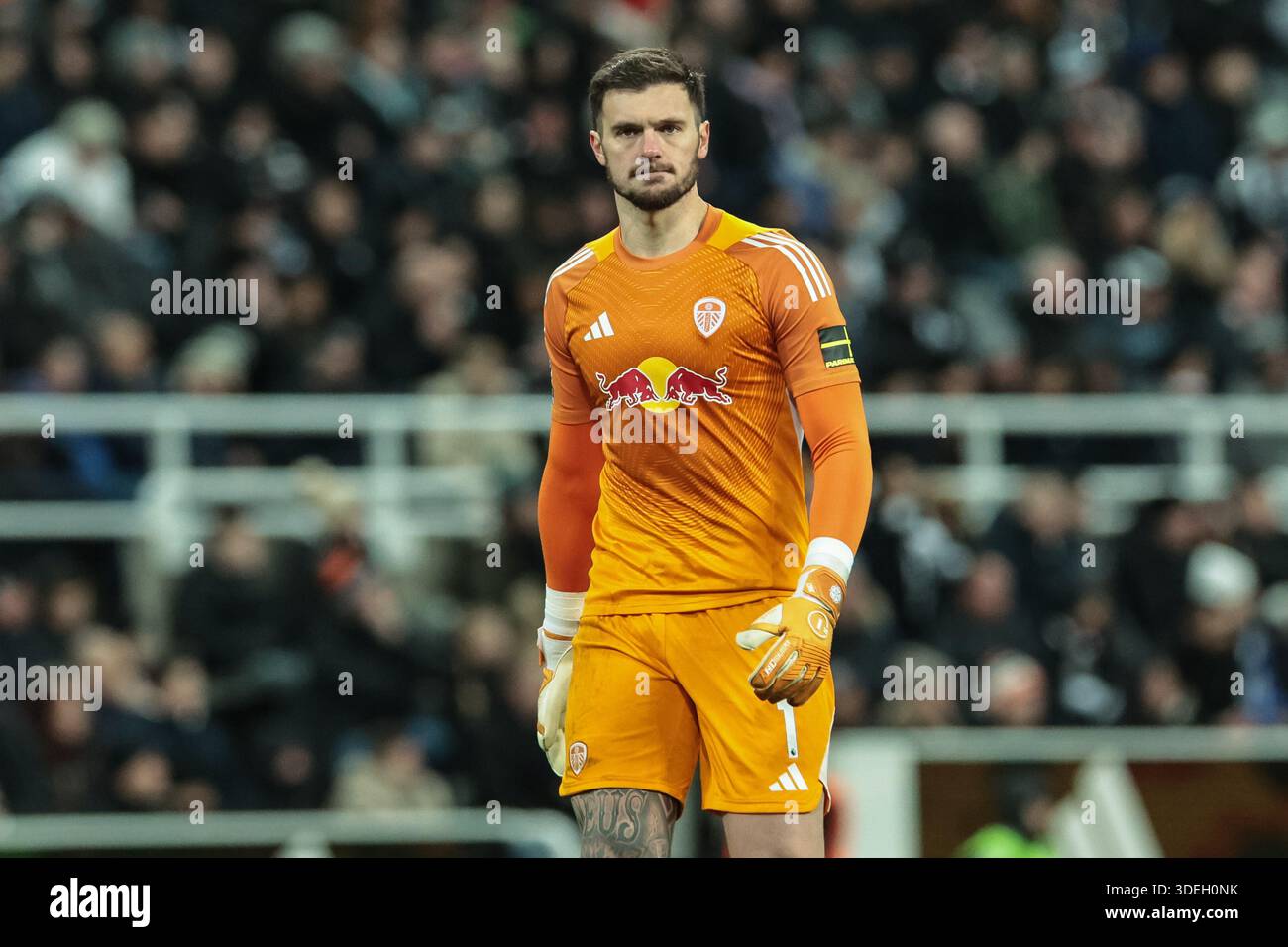 Leeds United goalkeeper Lucas Perri during the Premier League match ...