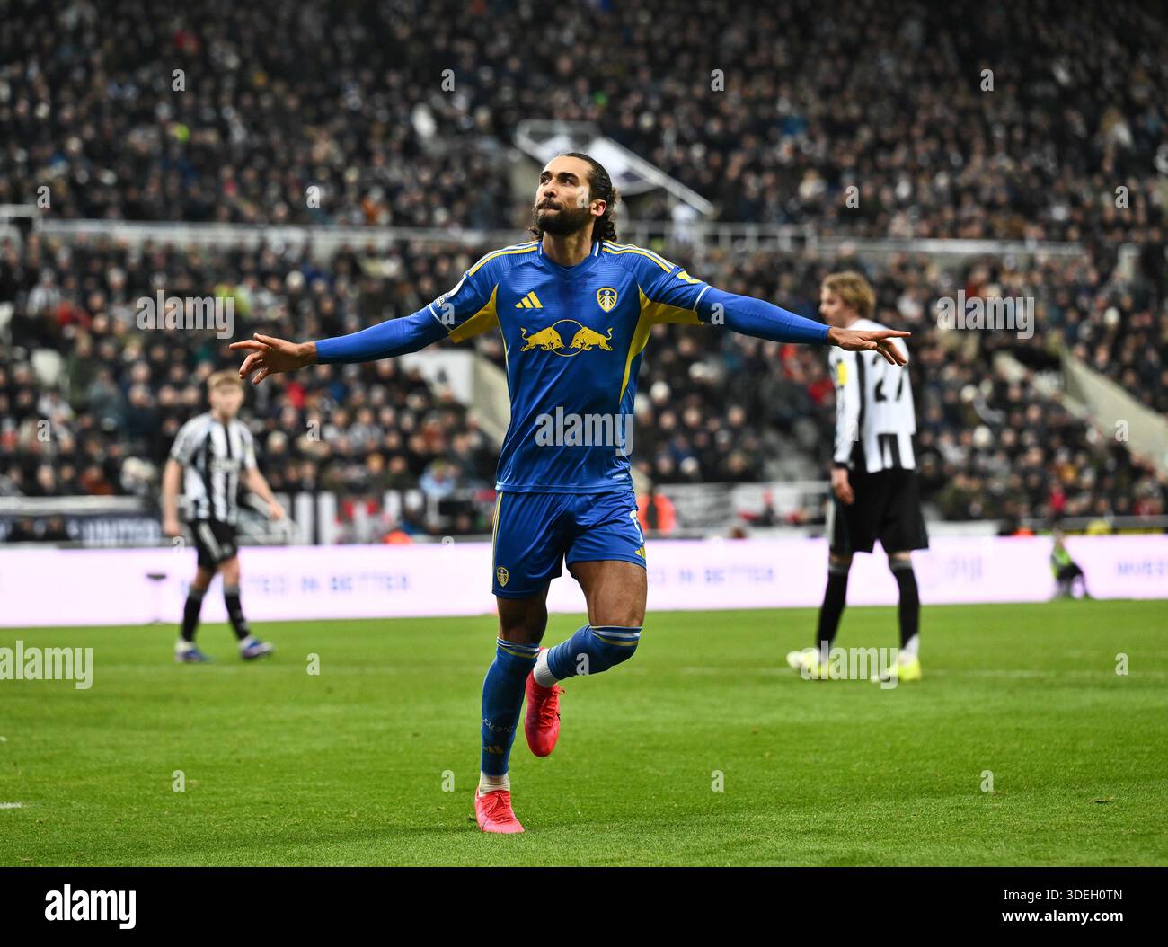 Dominic Calvert-Lewin of Leeds United celebrates scoring their second ...