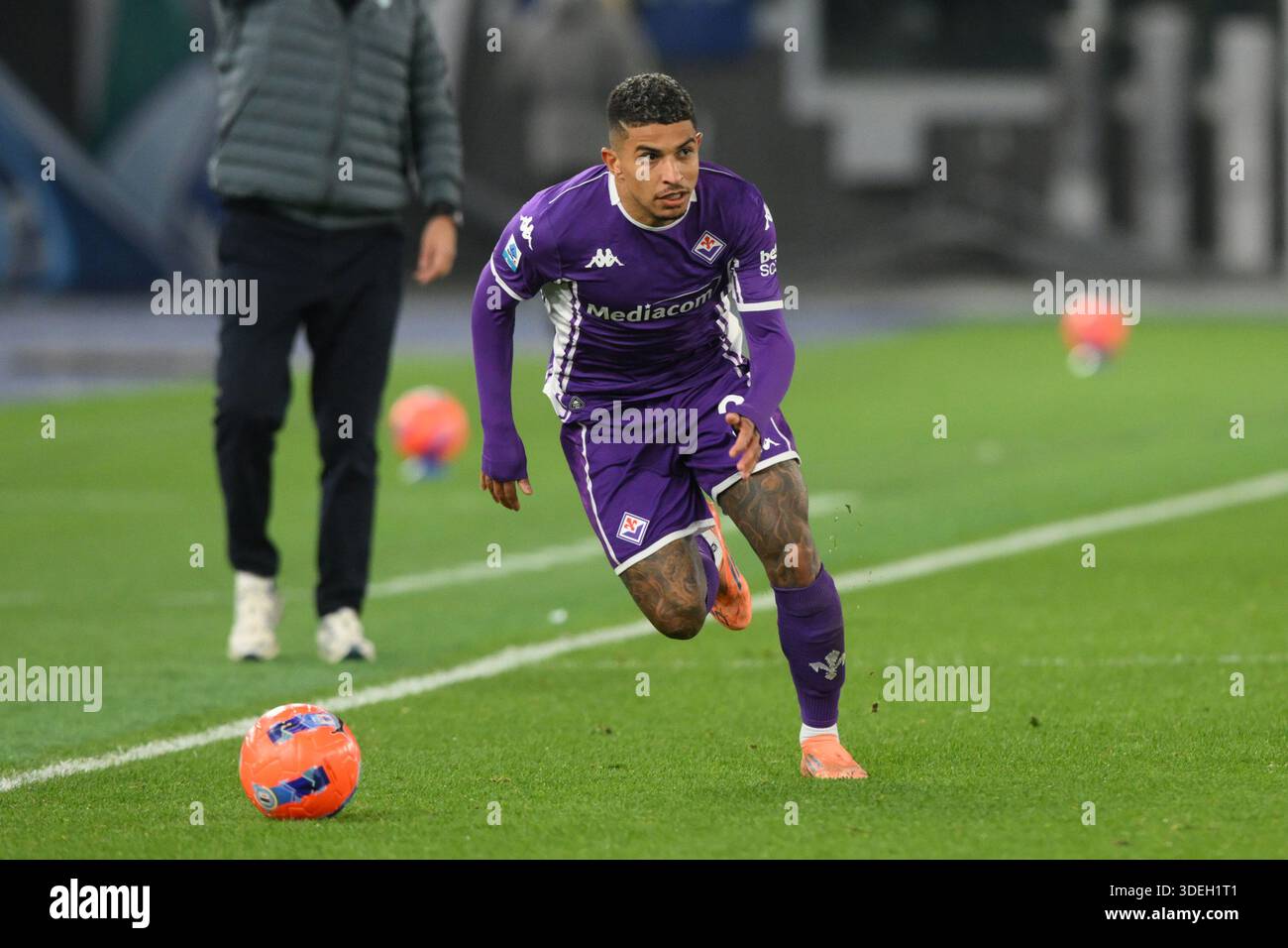 Olimpico Stadium, Rome, Italy - Dodo of AC Fiorentina runs with the ...