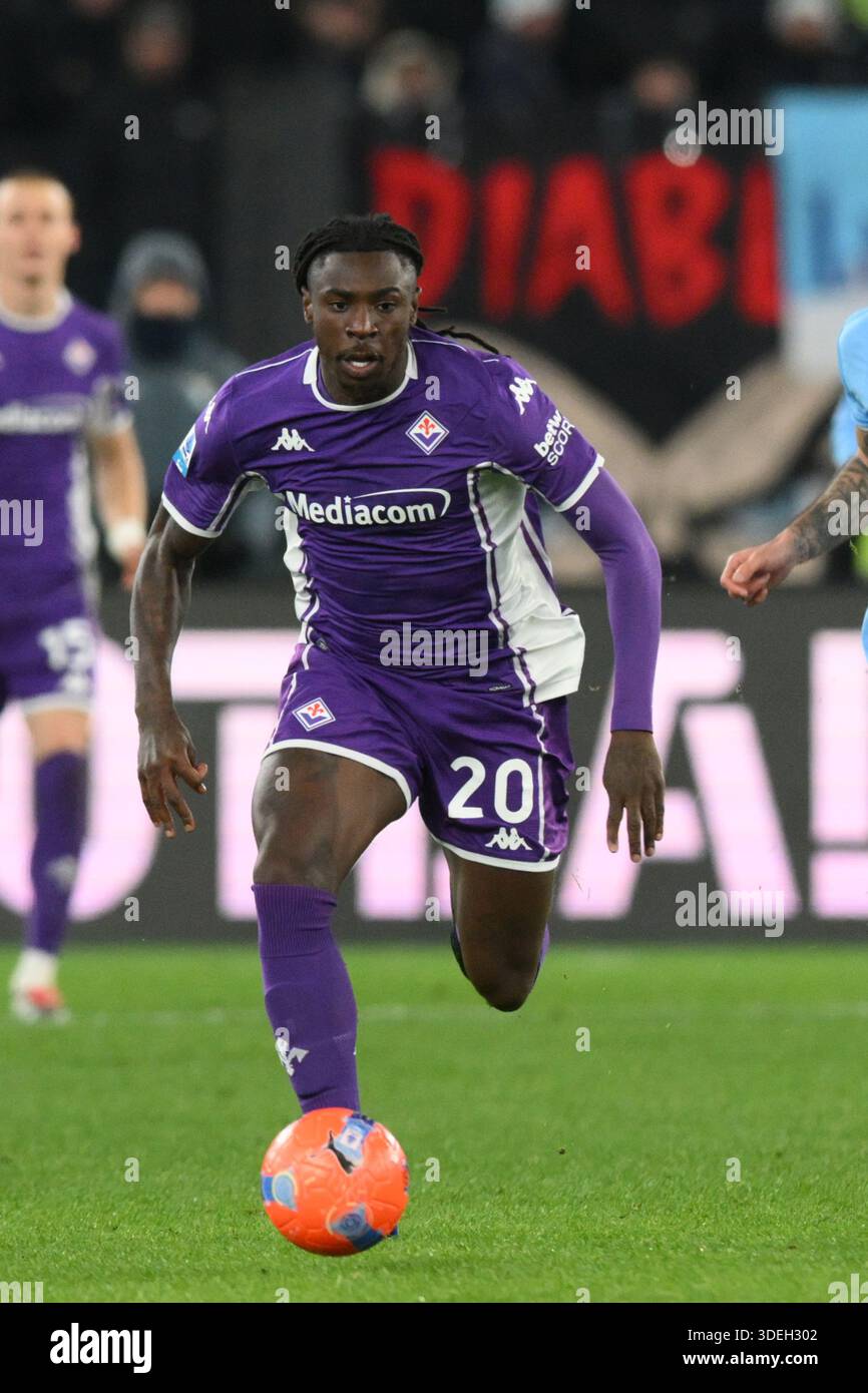 Olimpico Stadium, Rome, Italy - Moise Kean of AC Fiorentina runs with ...