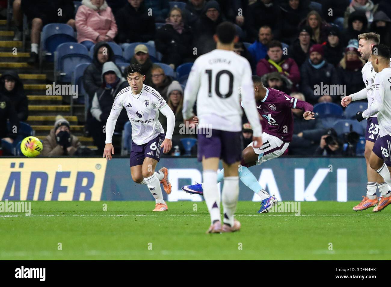 Jaidon Anthony of Burnley shoots and scores to make it 2-2 during the ...