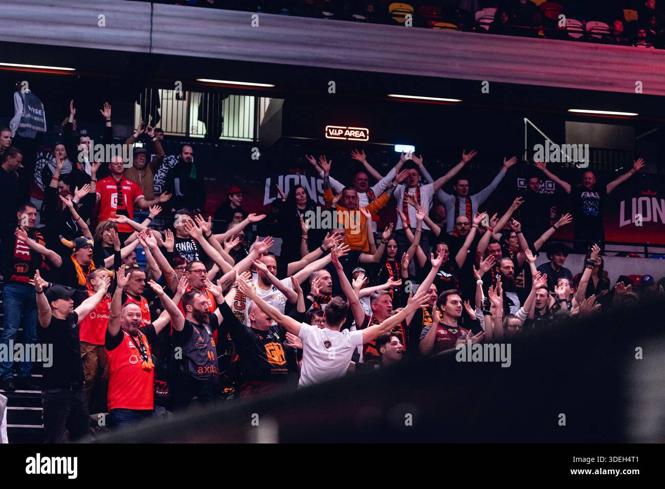 London, UK. 7 January, 2026 Niners fans during BKT Eurocup basketball ...
