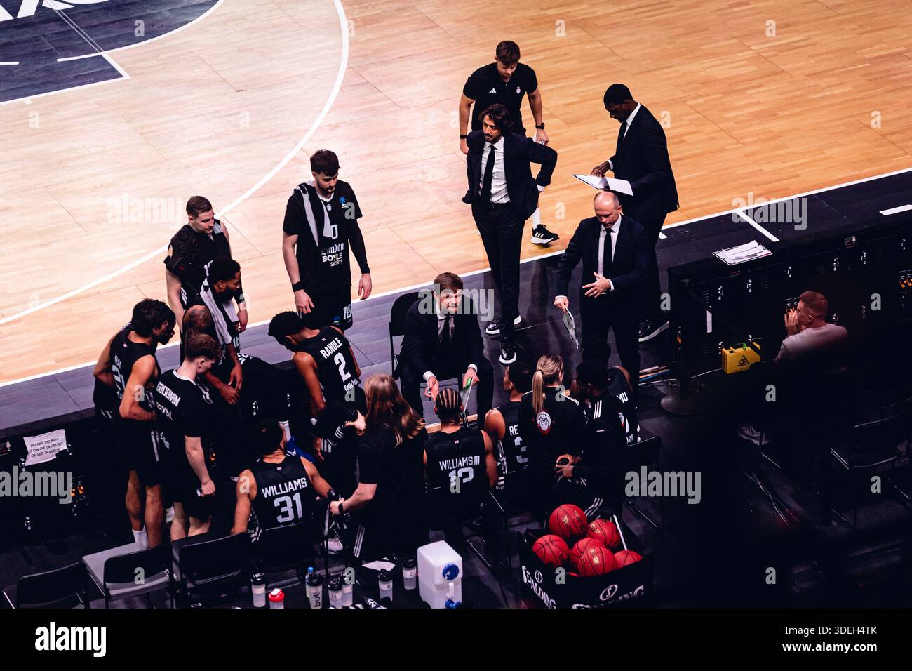 London, UK. 7 January, 2026 Lions' time out during BKT Eurocup ...