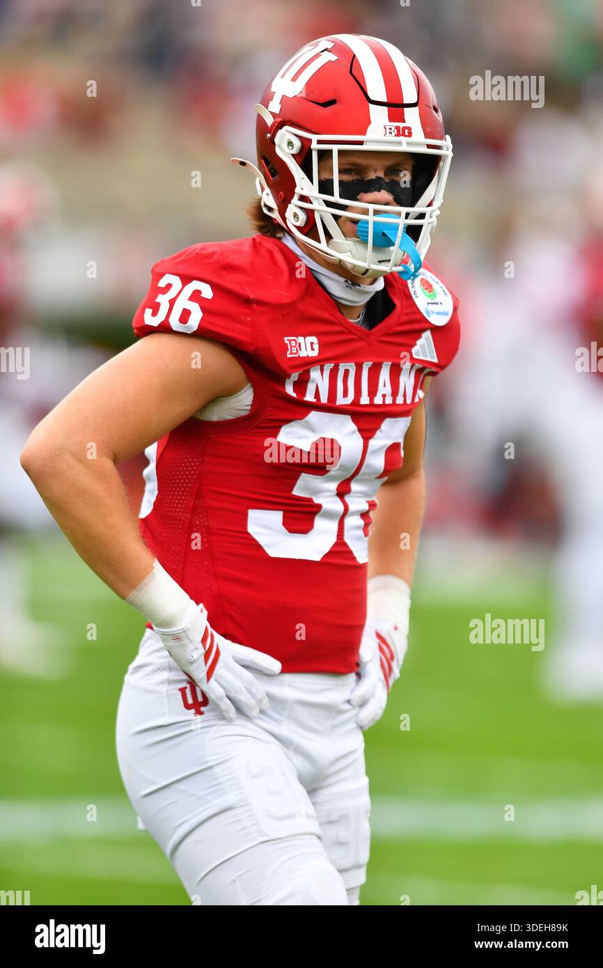 PASADENA, CA - JANUARY 01: DB Clay Conner #36 of the Indiana Hoosiers ...