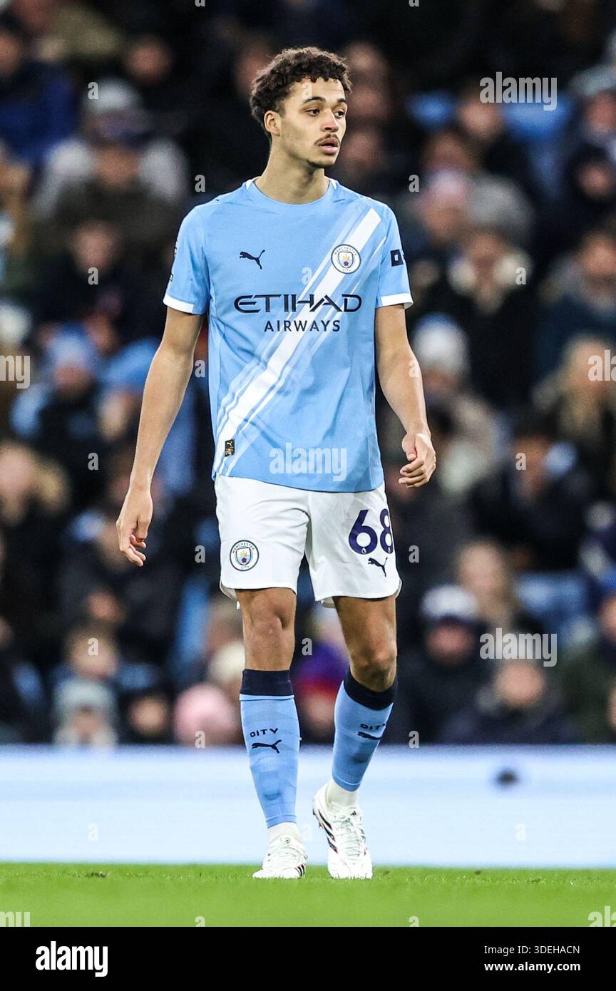 Max Alleyne of Manchester City during the Premier League match ...