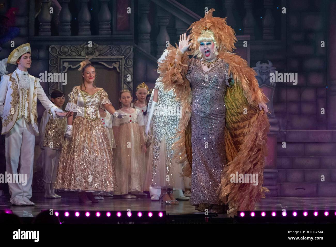 Bunny Galore, playing Cheri Trifle, performs in the pantomime "Beauty ...