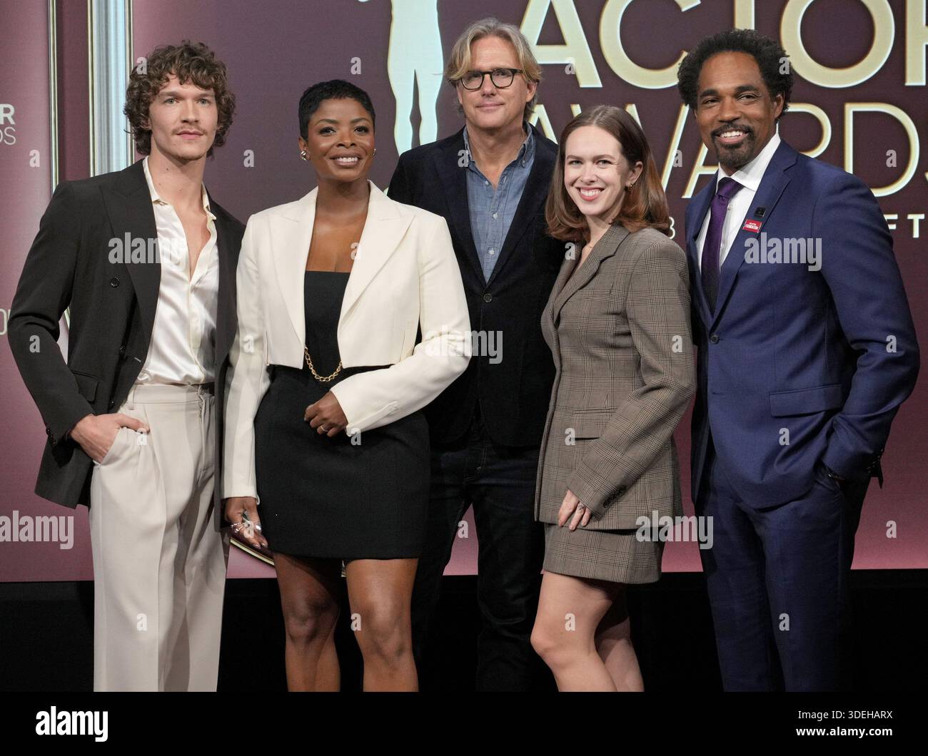 (L-R) Connor Storrie, Janelle James, Jon Brockett, Elizabeth McLaughlin ...