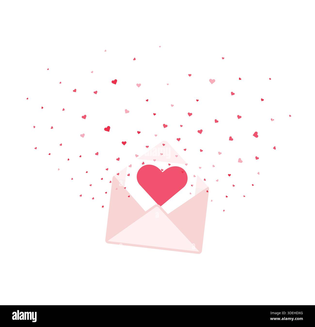 Greeting card open envelope Stock Vector Images - Alamy