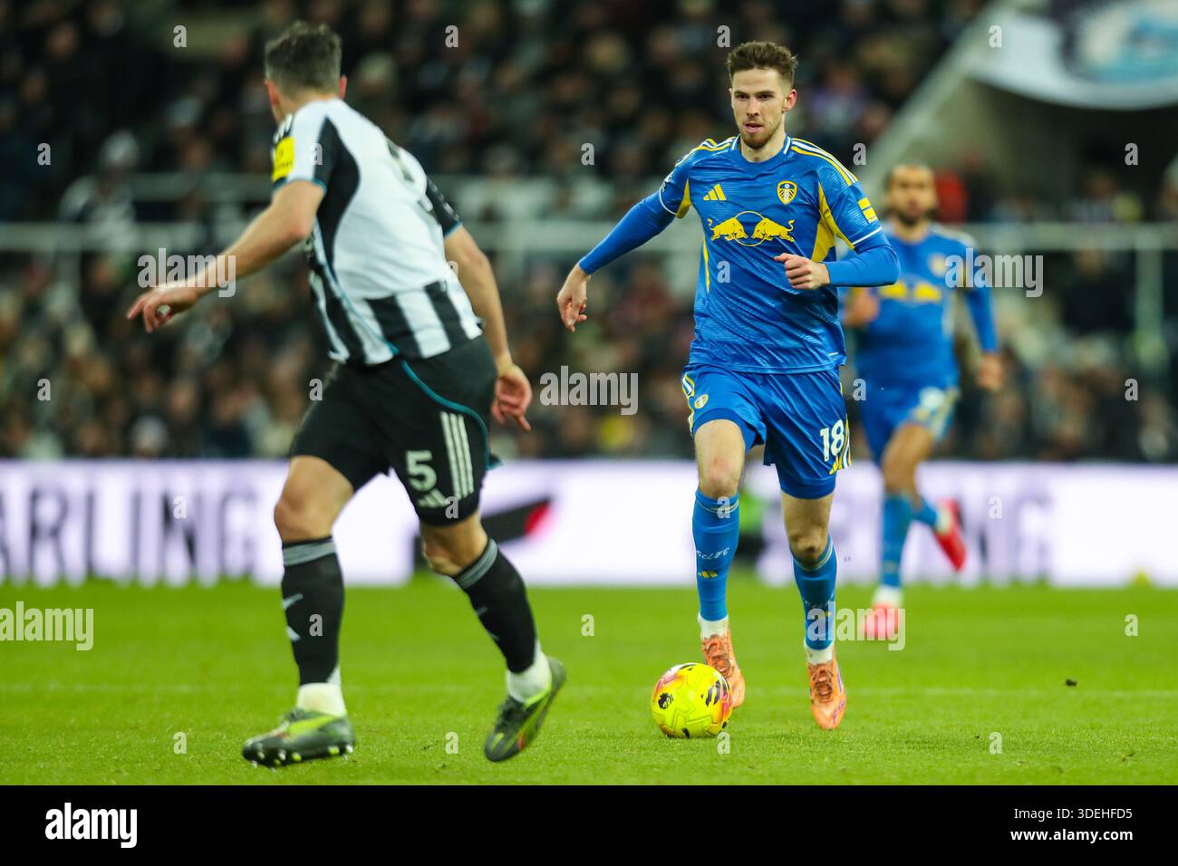 Anton Stach Of Leeds United in action during the Newcastle United v ...
