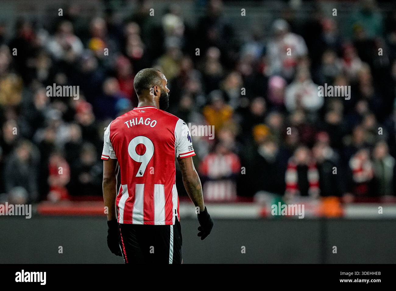Back of shirt of Igor Thiago of Brentford during the Premier League ...