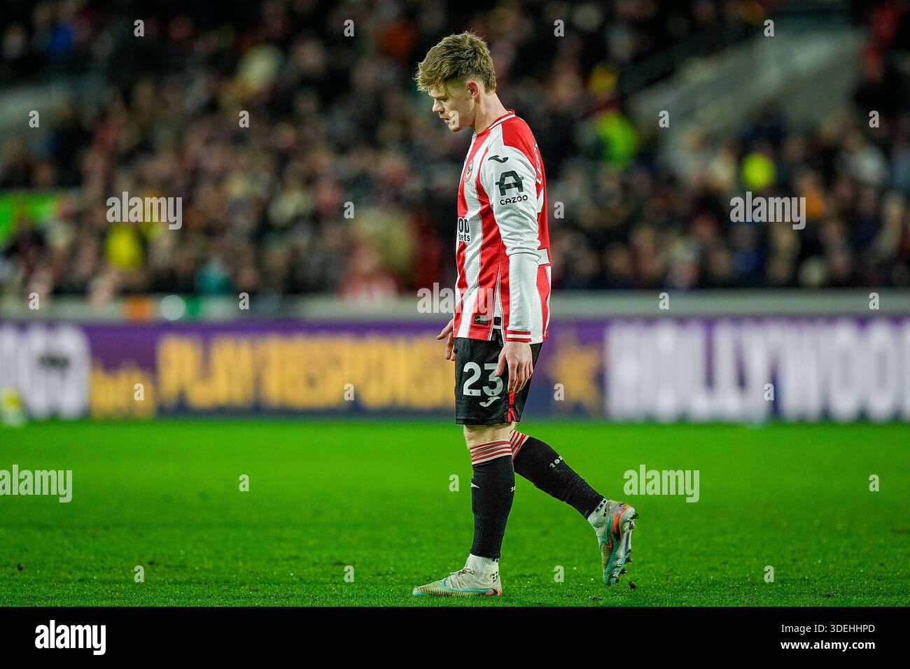 Keane Lewis-Potter of Brentford during the Premier League match ...