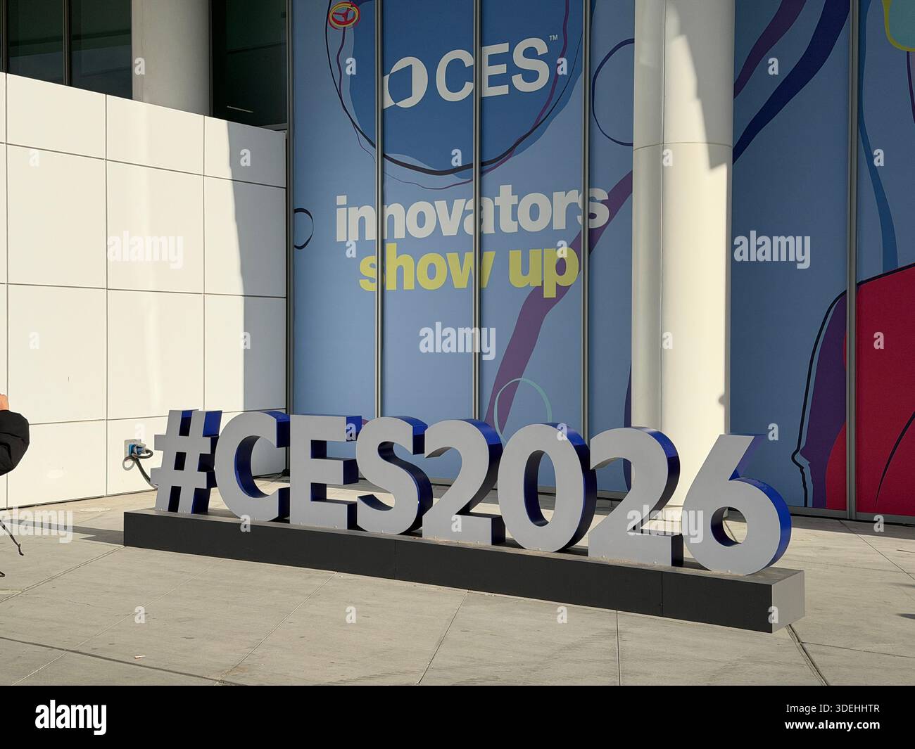 07 January 2026, USA, Las Vegas: The logo of the CES technology trade ...
