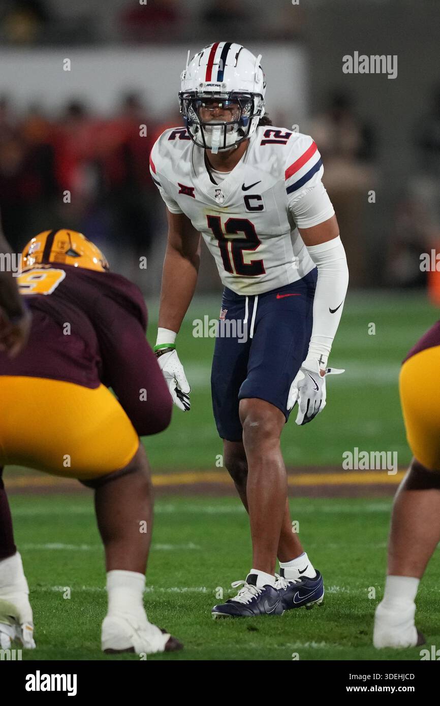 Arizona defensive back Genesis Smith (12) in the first half of an NCAA ...