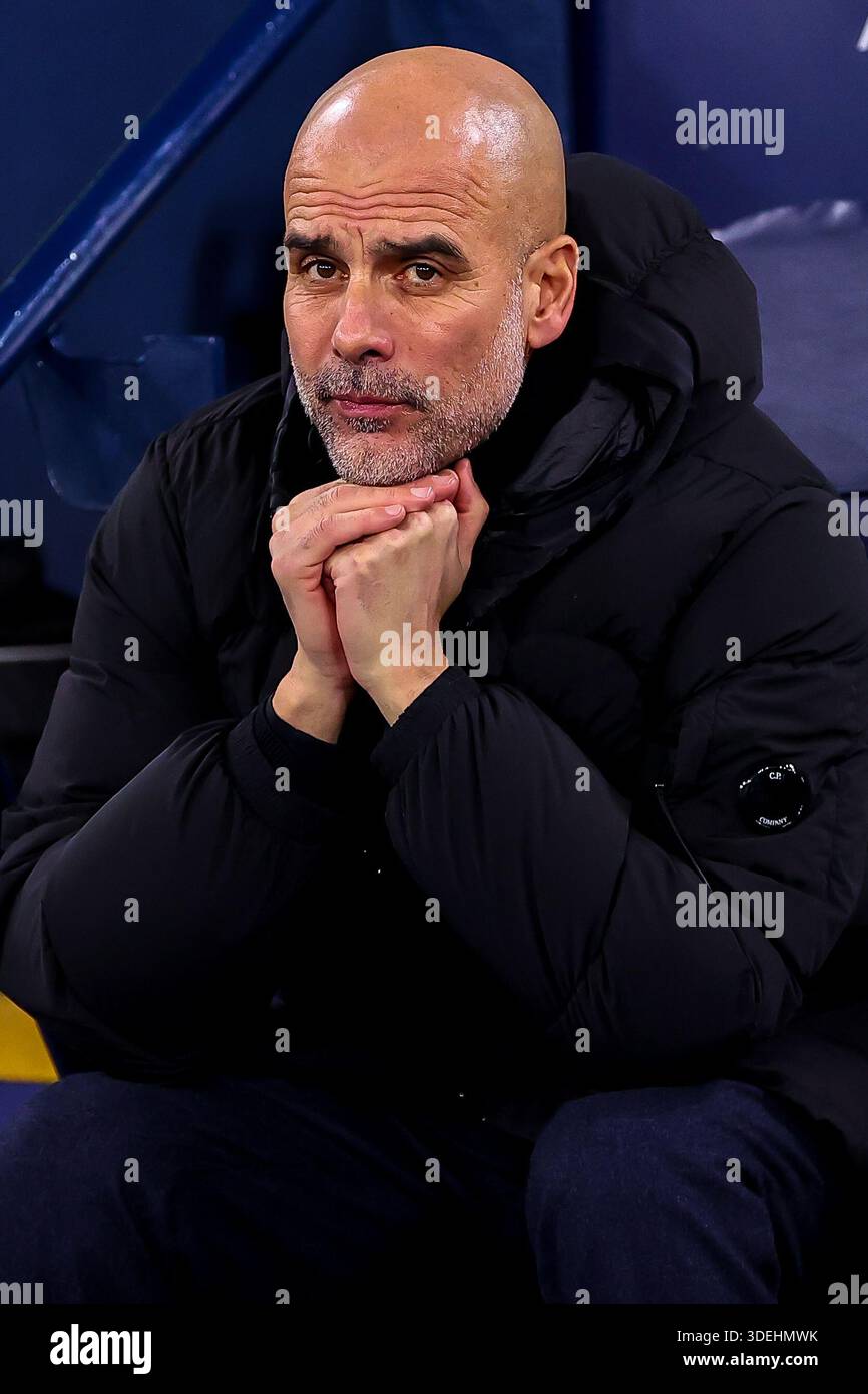 Manchester City manager Pep Guardiola before the Manchester City v ...