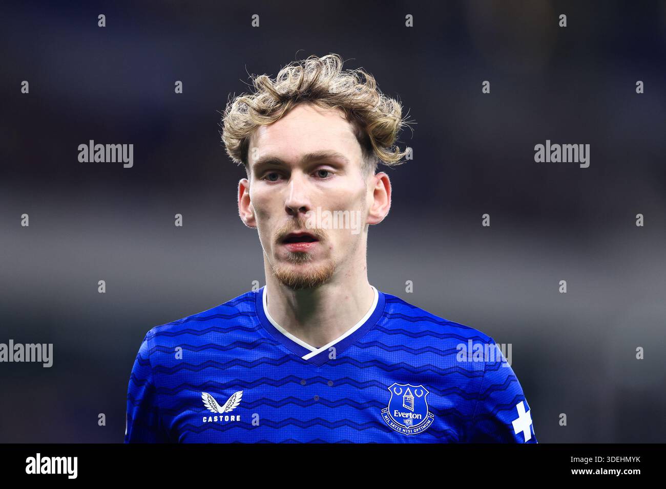 Liverpool, England, 7th January 2026. James Garner of Everton looks on ...